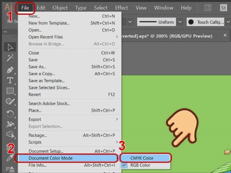 Chuyển Hệ Màu Rgb Sang Cmyk Trong Adobe Illustrator 2024